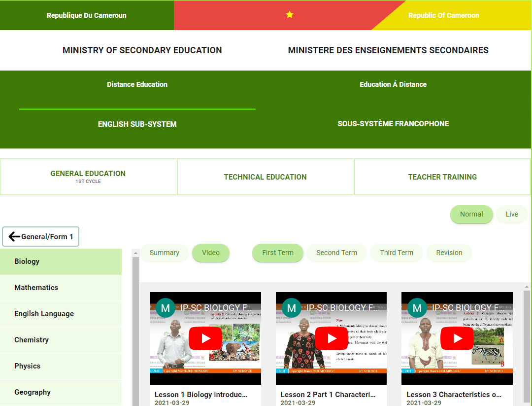 How to use the Ministry of Secondary Education (MINESEC) distance ...
